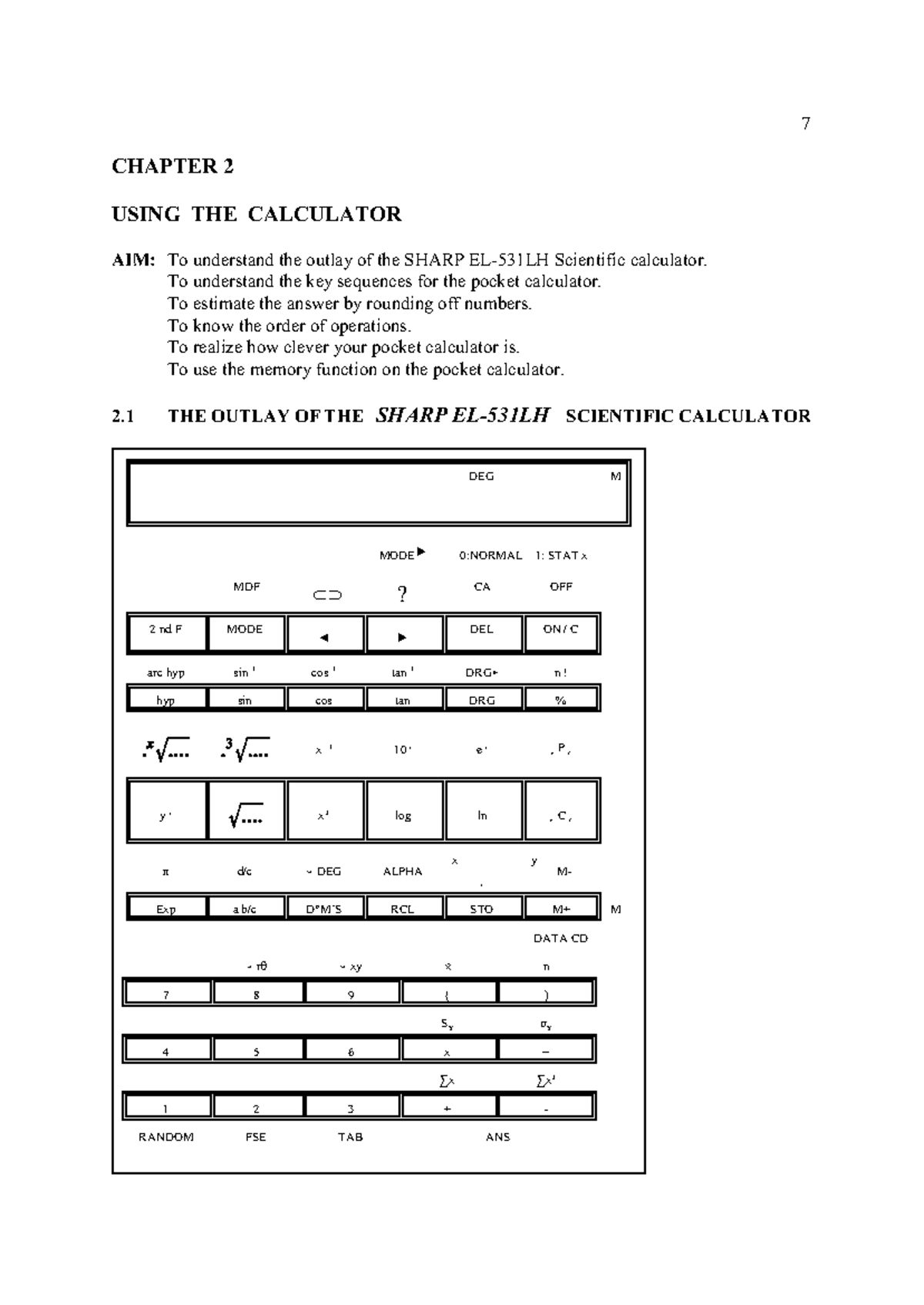 Using the SHARP Scientific Calculator: Key Sequences & Operations - Studocu