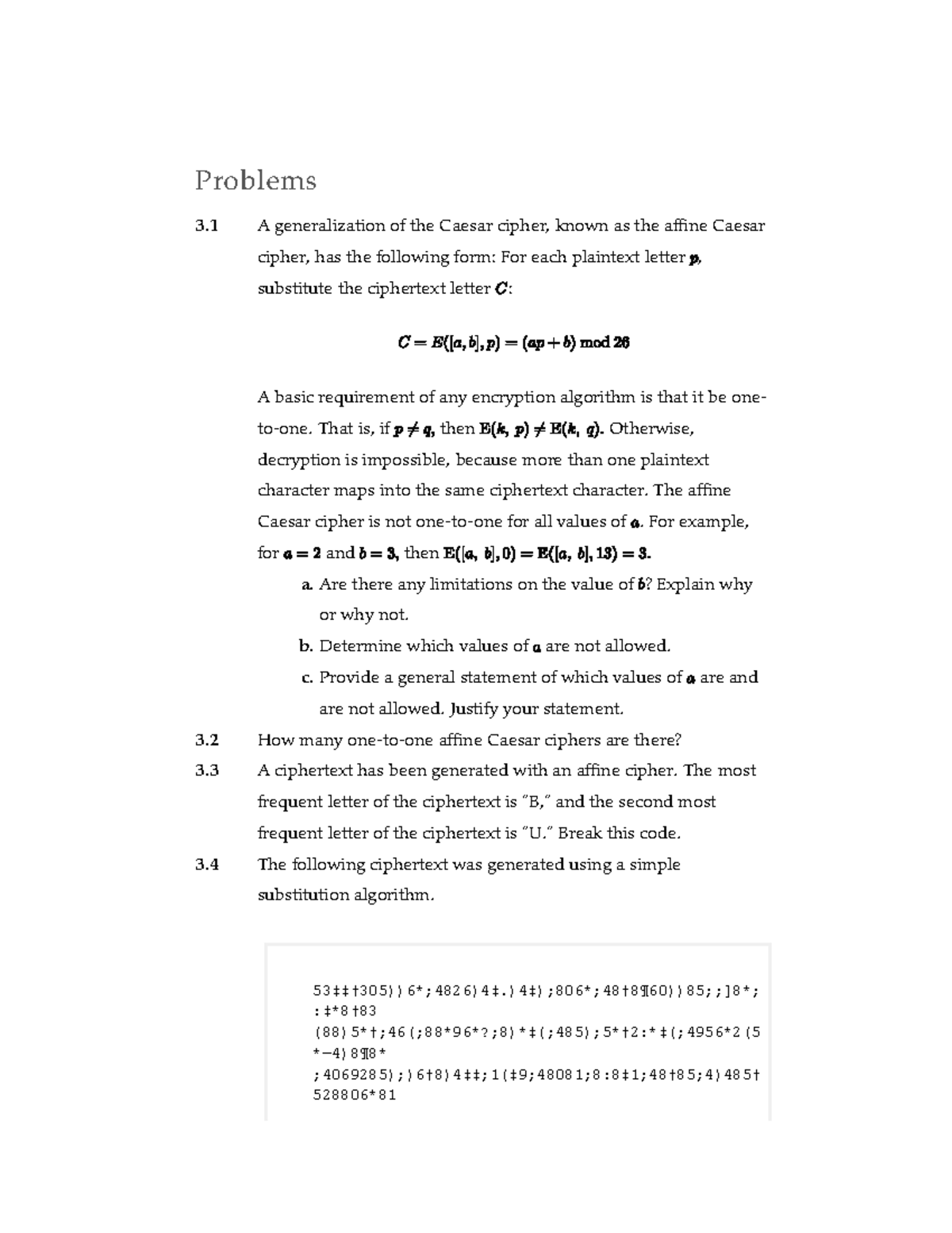 Chapter 3 Problems - Questions - Problems 53‡‡†305))6*;4826)4‡.)4‡);806 ...
