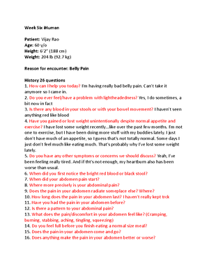Week 3 i Human Questions and Answers - Week 3 iHuman Patient: Rebecca ...