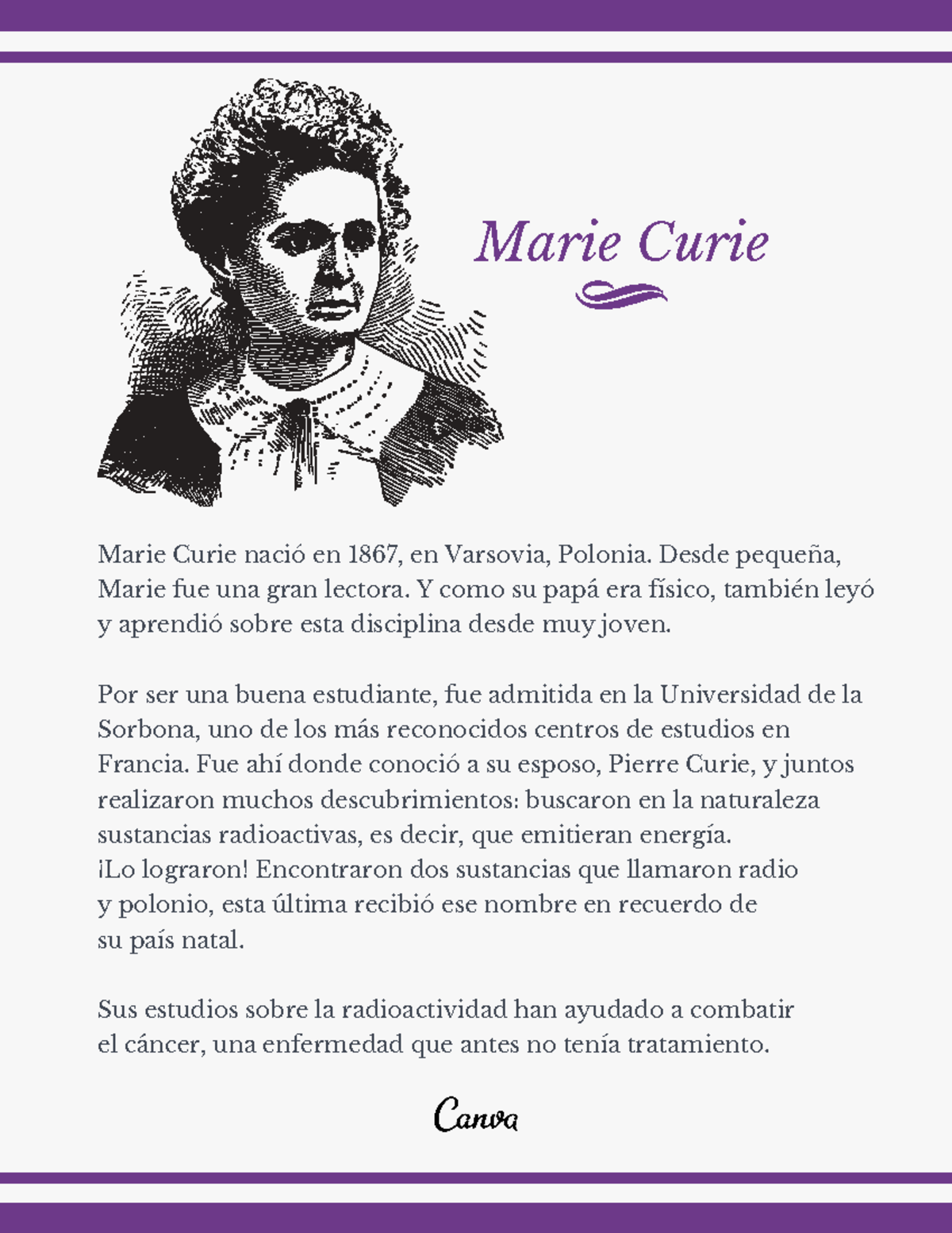 Marie Curie 80 ejercicios de compresión de lectura - Marie Curie Marie ...