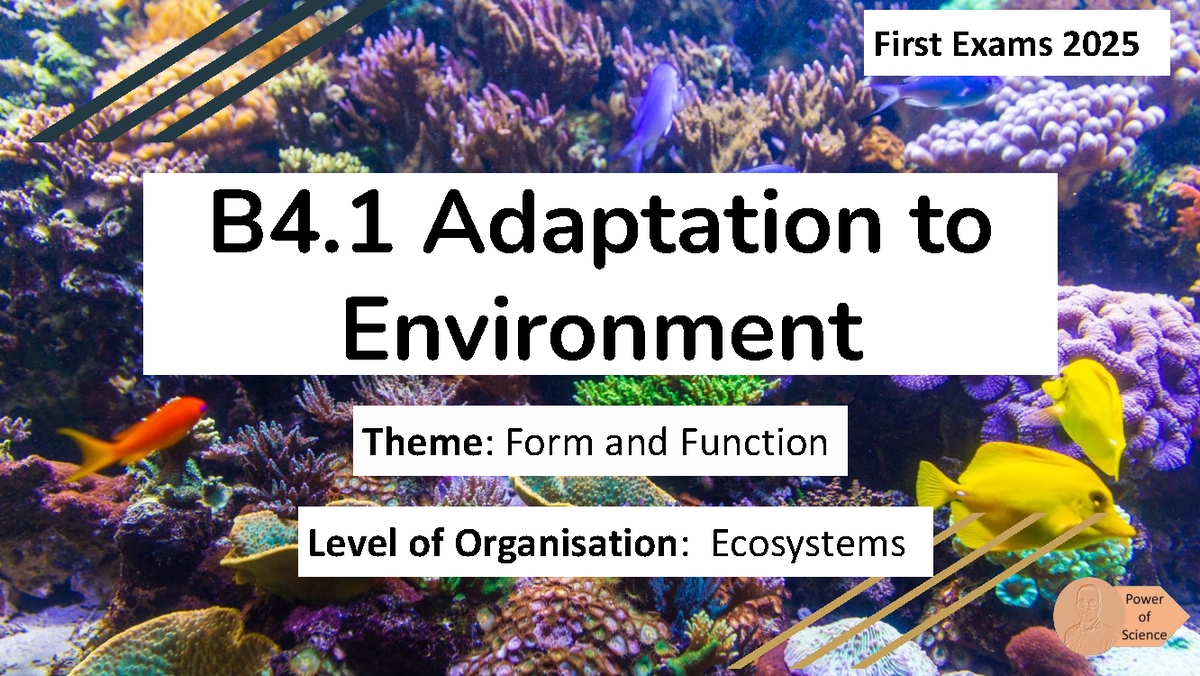 B4 Adaptation to Environment: Key Concepts for IB Biology SL/HL Exam ...