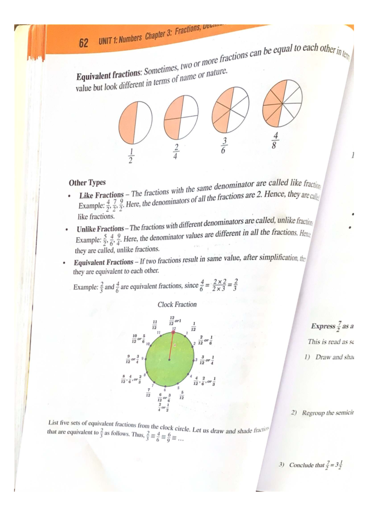 62 UNIT 1: Chapter 3 - Understanding Equivalent Fractions - Studocu