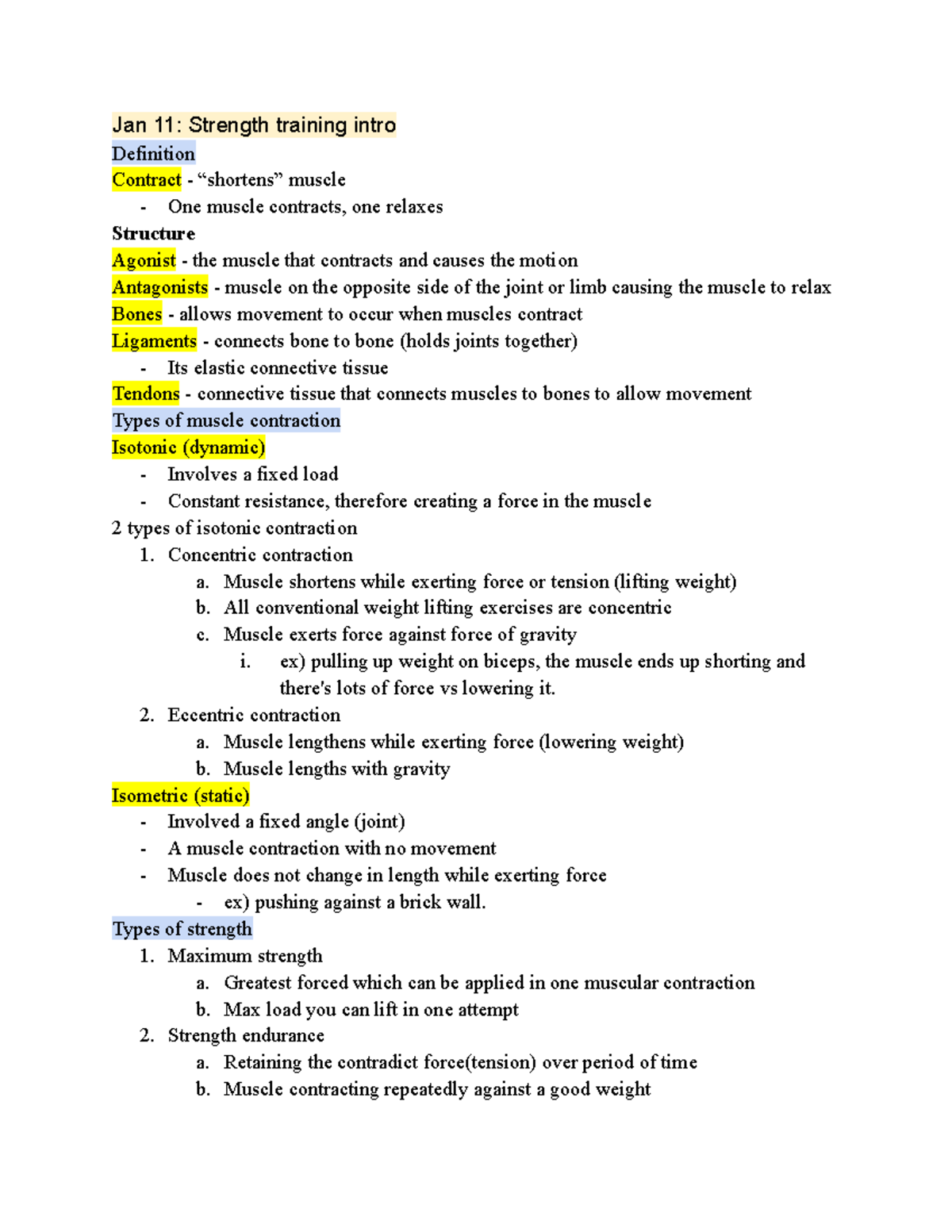 an introduction to Strength training for pkin; - Jan 11: Strength ...