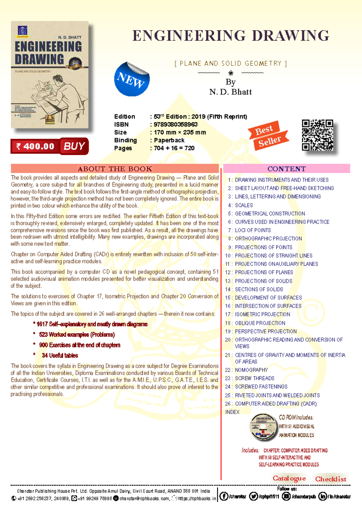 Engineering Drawing - Lecture notes 1-3 - Charotar Publishing House Pvt ...