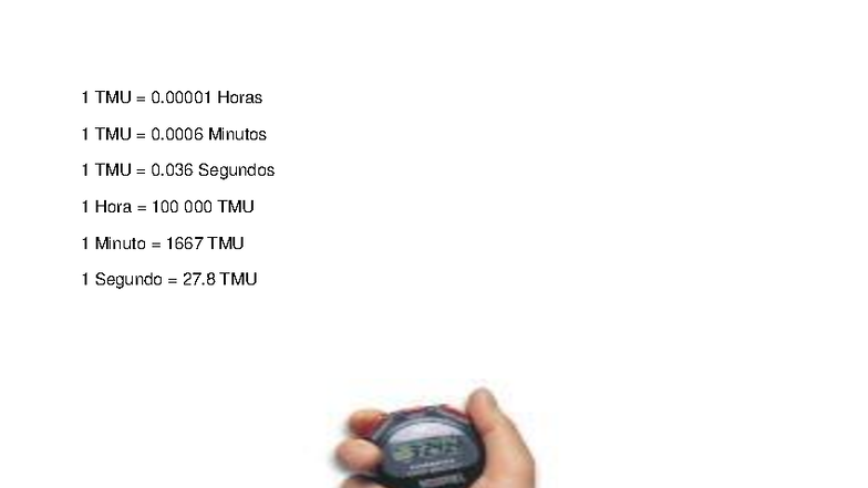 Tablas MTM y MOST: Análisis de Tiempos y Movimientos - Studocu