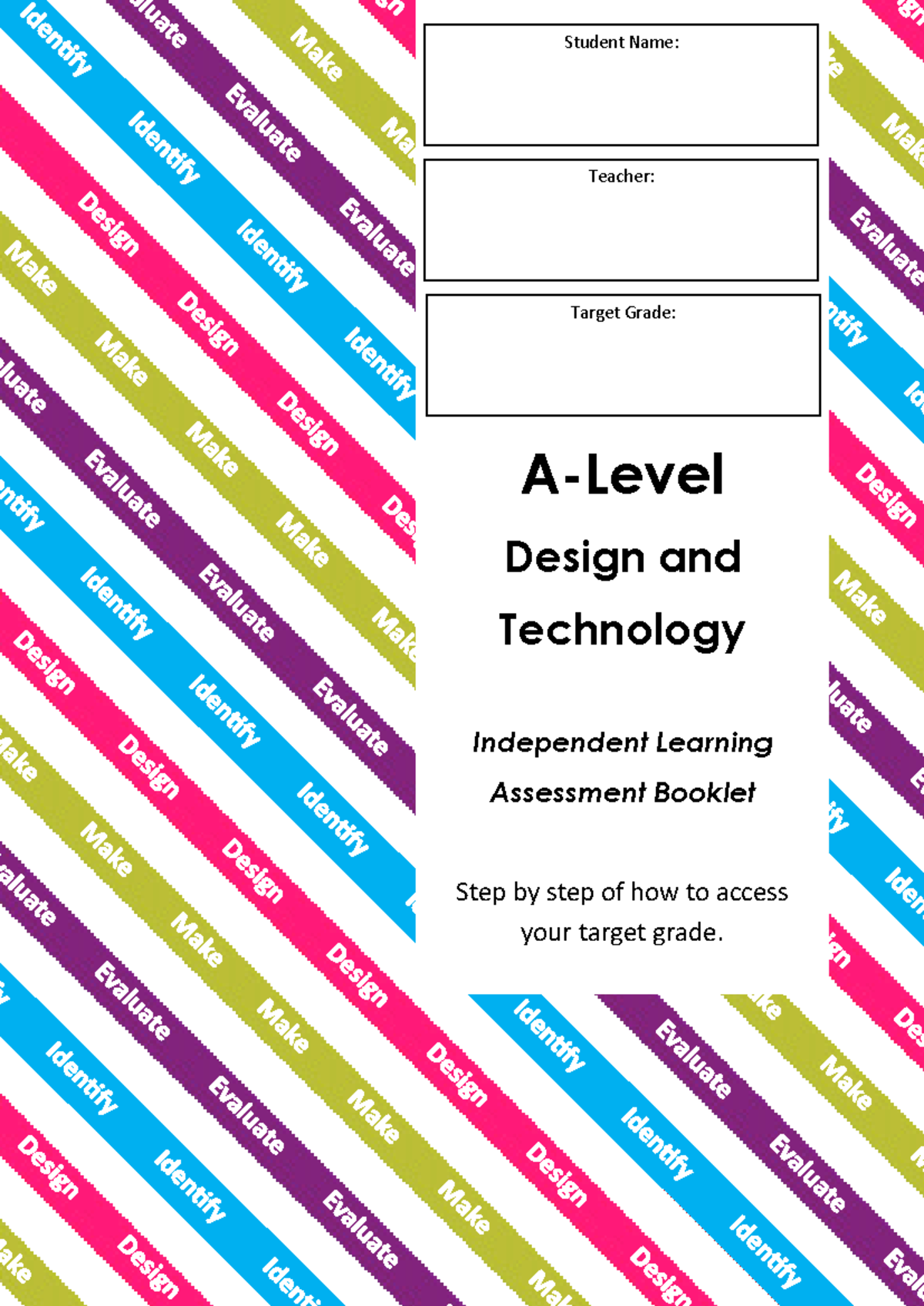 A Level Design & Technology Independent Learning Assessment Guide - Studocu