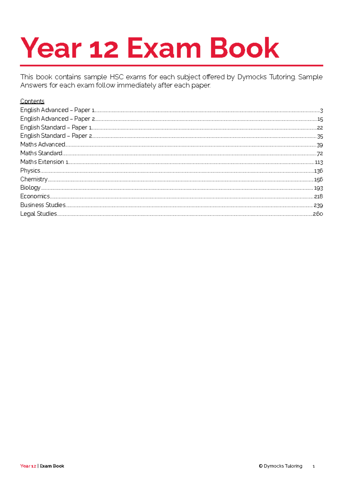 Year 12 HSC Sample Exam Papers - English, Maths, Science & More - Studocu