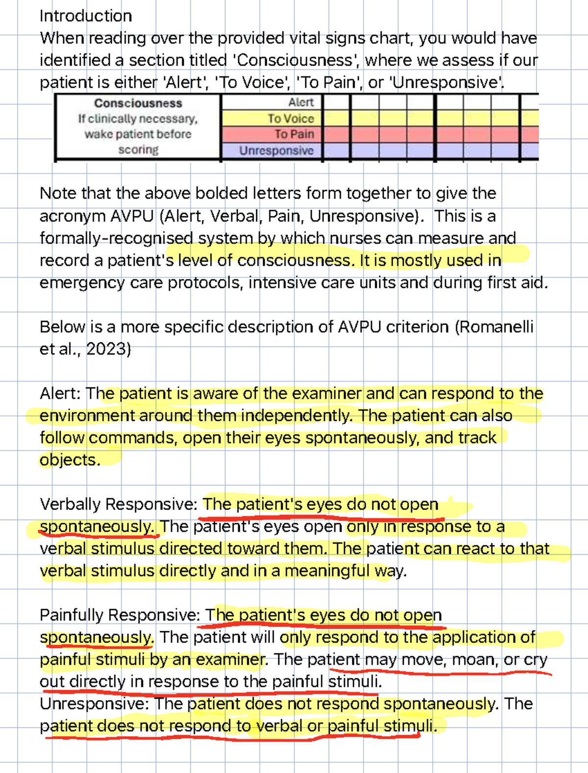 AVPU (Alert, Verbal, Pain, Unresponsive) - Introduction When reading ...