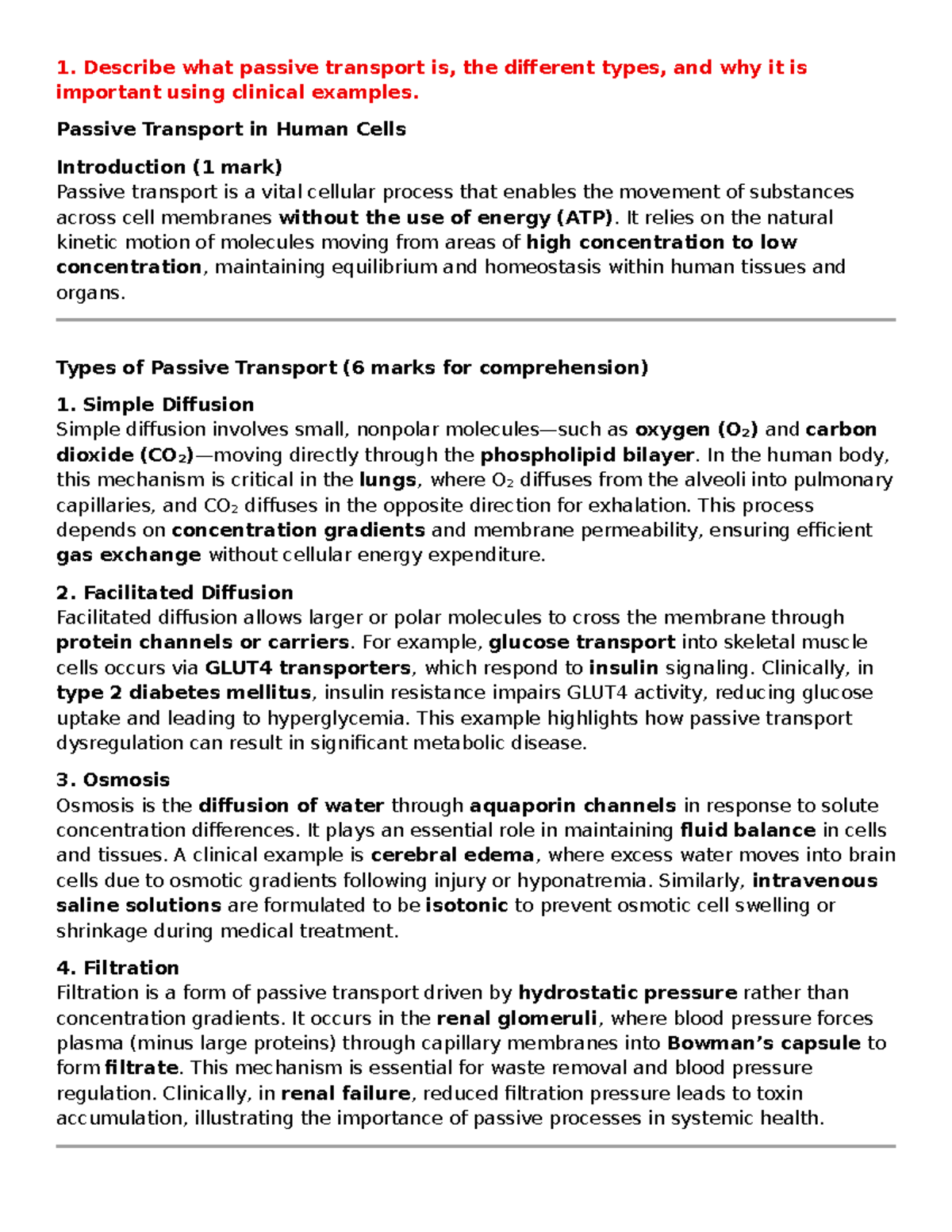 Passive Transport in Human Cells: Types, Importance, and Clinical ...