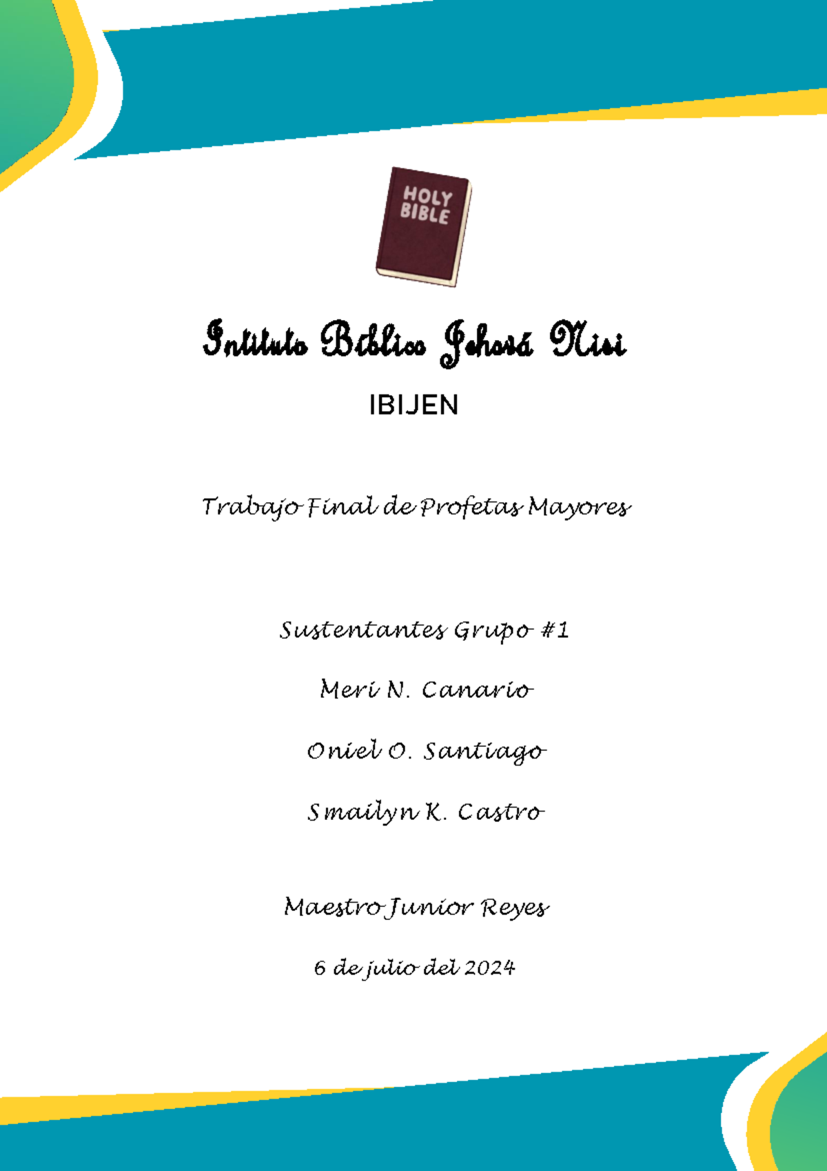 Resumen de los Profetas Mayores: Isaías, Jeremías, Ezequiel y Daniel ...