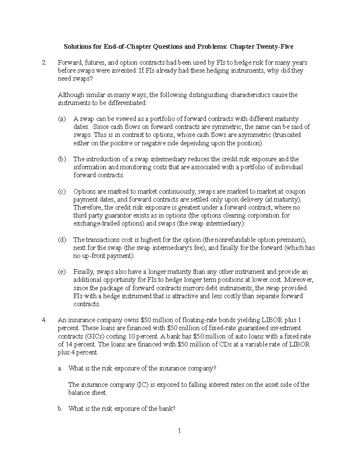Topic 9a Tutorial Questions - Solutions for End-of-Chapter Questions ...