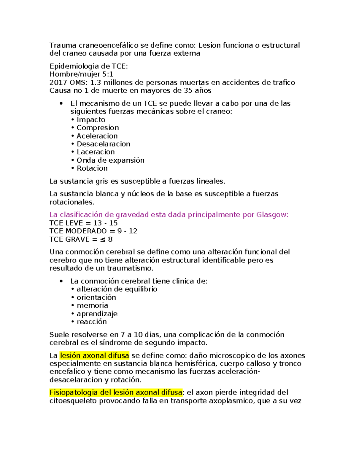 Apuntes de Traumatología: Trauma Craneal y Raquimedular (3T) - Studocu