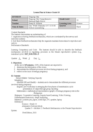 SCIENCE 7 Q4: Lesson Plan on Earthquakes and Faults - Studocu