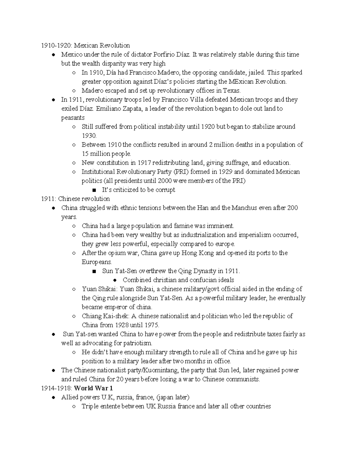 Unit 7 Review: AP World History (APWH) - Key Events & Themes - Studocu