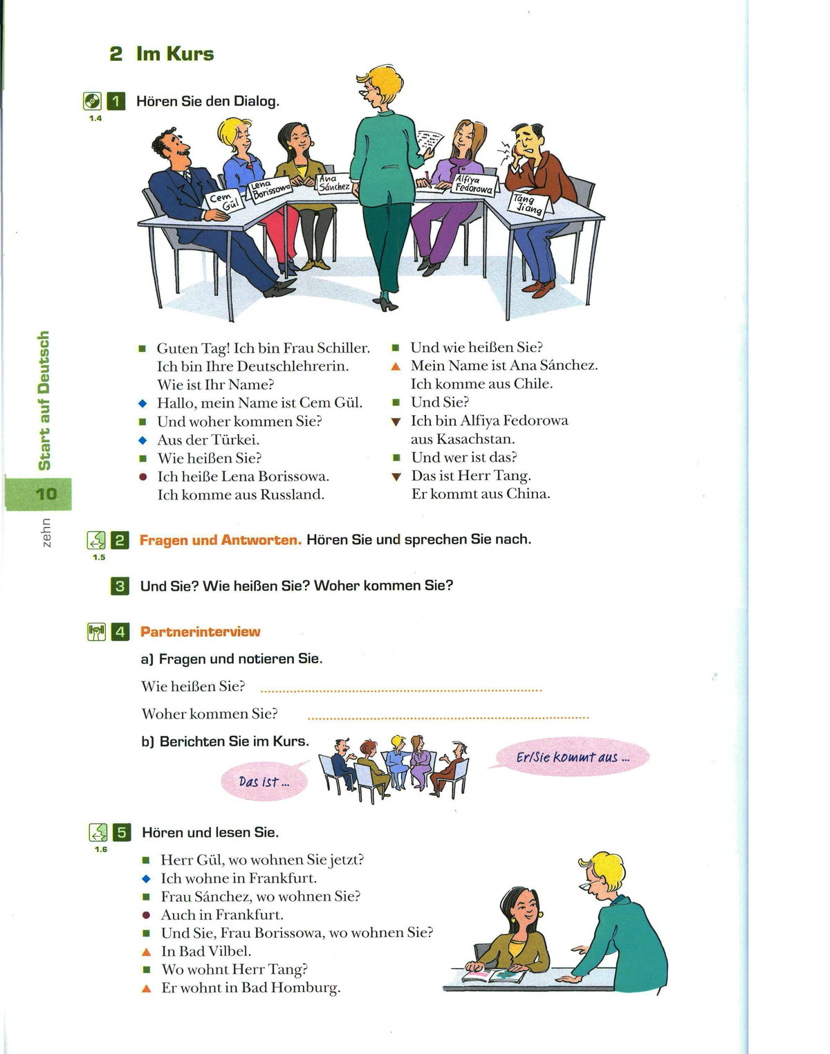 2 Im Kurs 1: Dialoge und Partnerinterviews - Arbeitsblatt D - Studocu