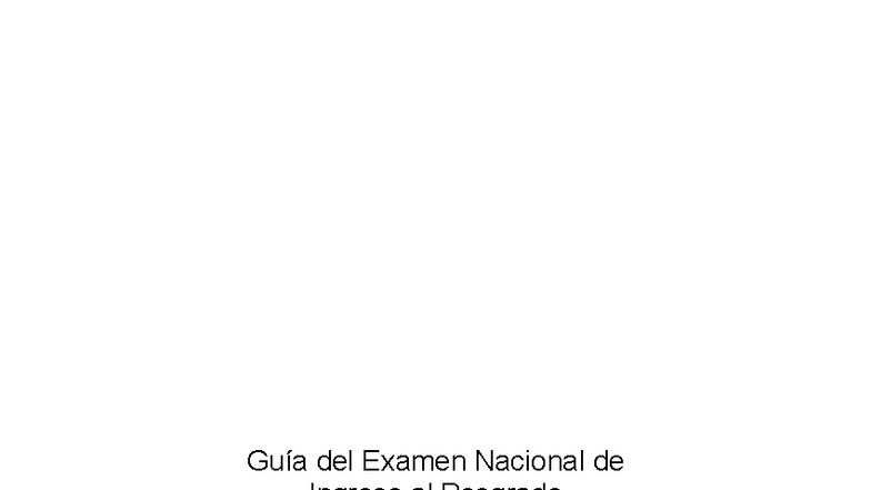 Exani III Posgrado - Guía de Estudio para el Examen Nacional - Studocu