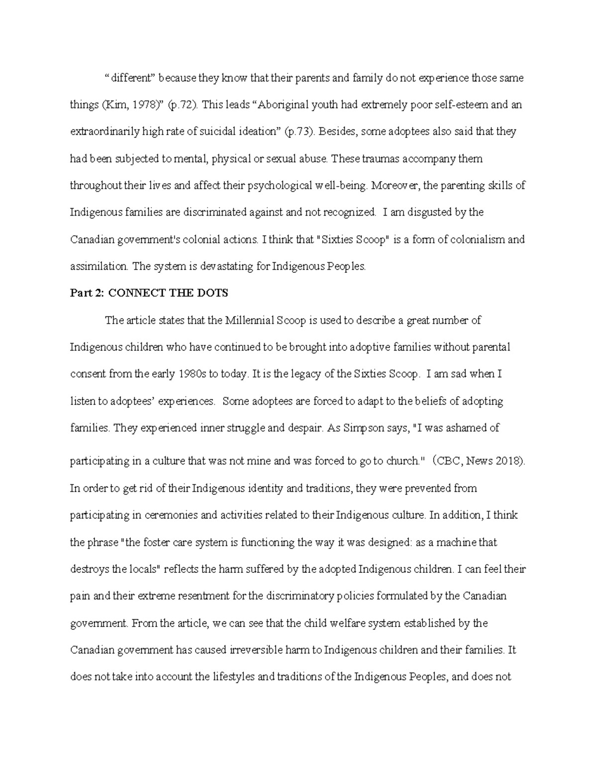 Indigenous Child Welfare: The Impact of Colonialism and Trauma - Studocu