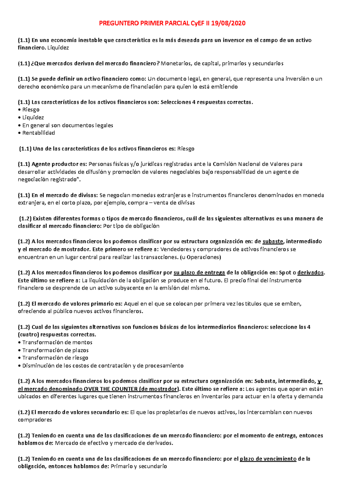 Parcial 2do CyEF I - Warning: TT: undefined function: 32 PREGUNTERO PRIMER PARCIAL CyEF II 19/08 ...