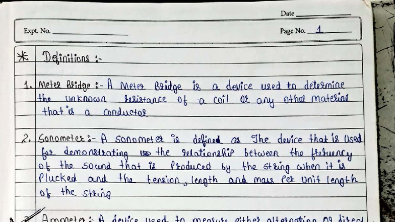 Physics Practical Journal 12th - Experiment Notes and Observations ...