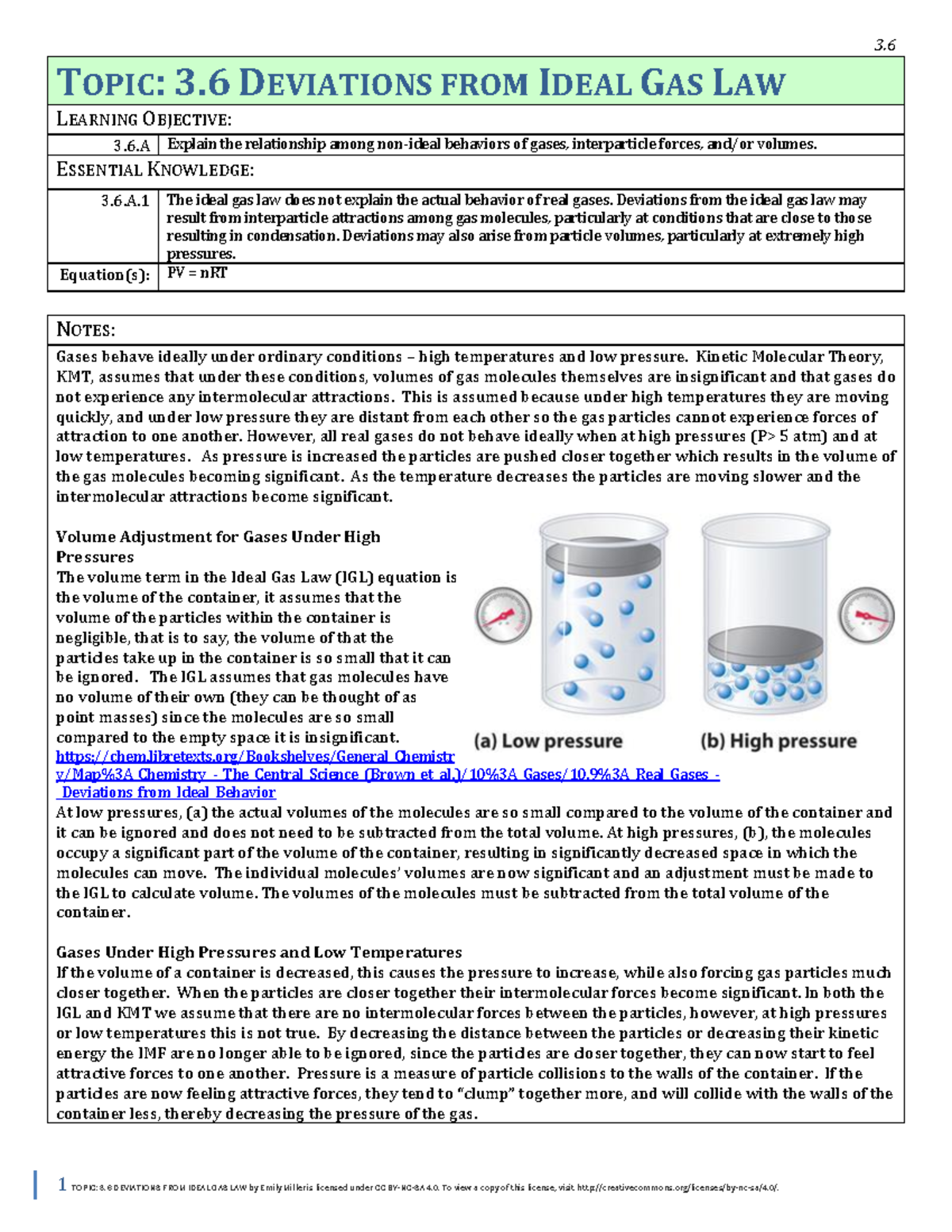 3.6 Deviation from Ideal Gas Law: Understanding Real Gas Behavior - Studocu