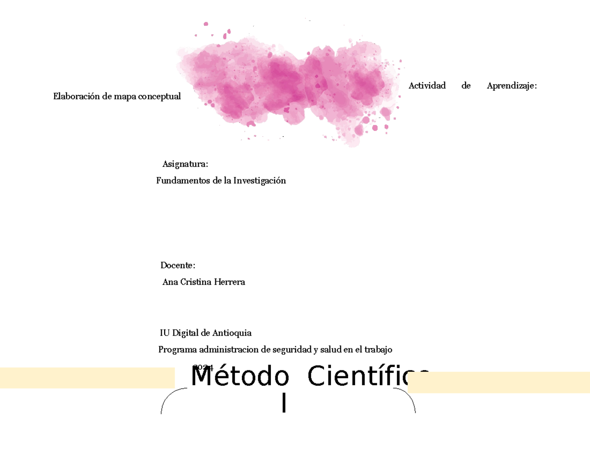 Mapa Conceptual - Fundamentos de la Investigación (2024) - Studocu