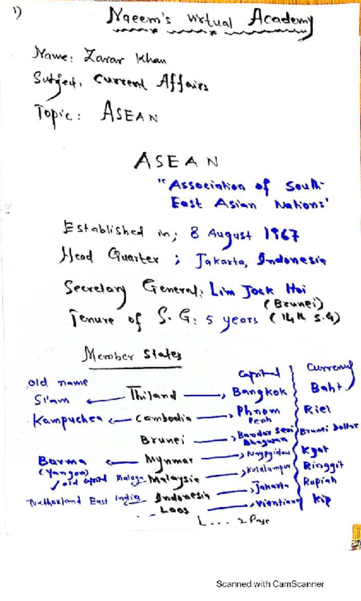 ASEAN Overview: Current Affairs & Member States Analysis - Studocu