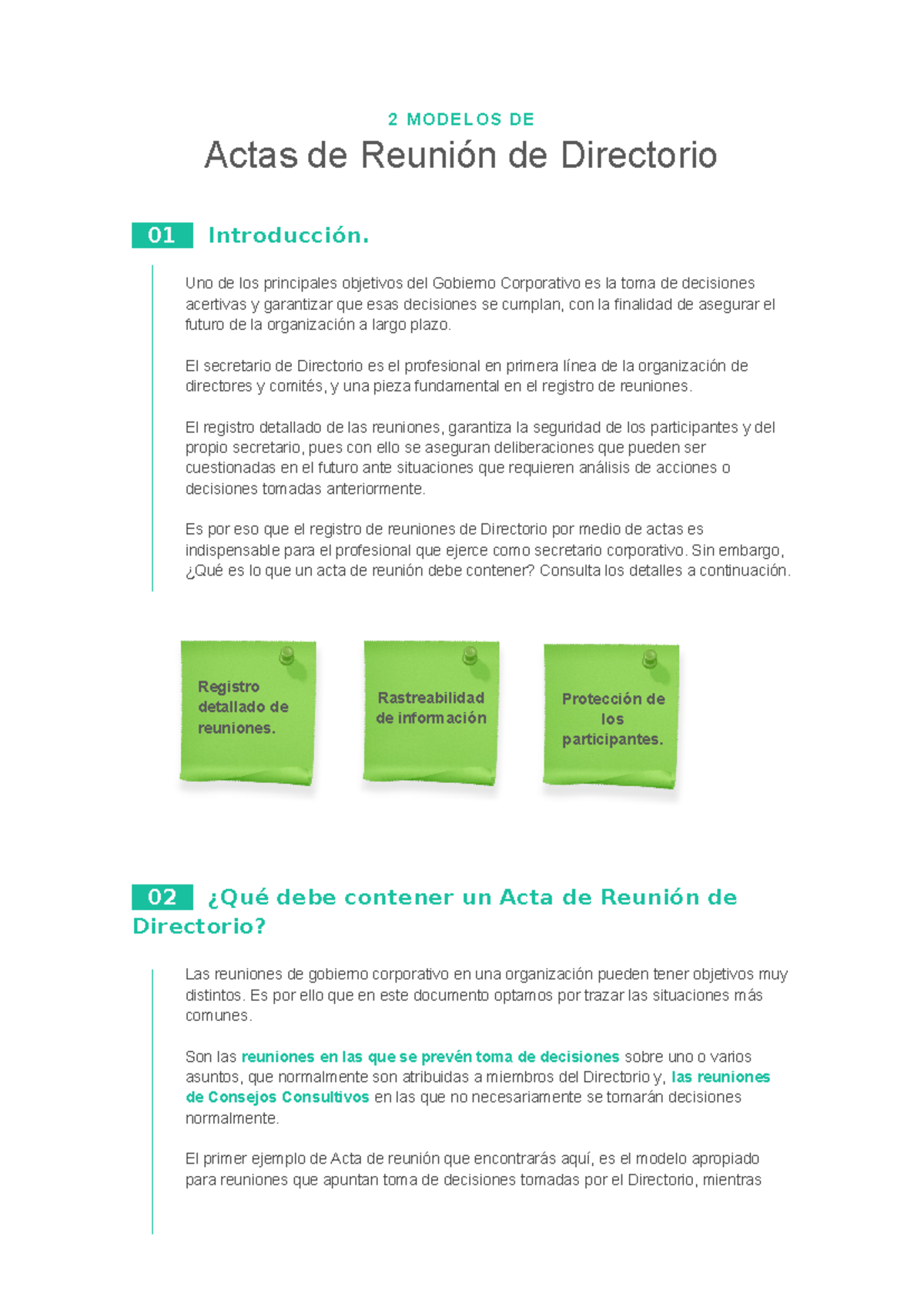 PE Plantilla de Acta de Reunión de Directorio - Modelo y Uso - Studocu