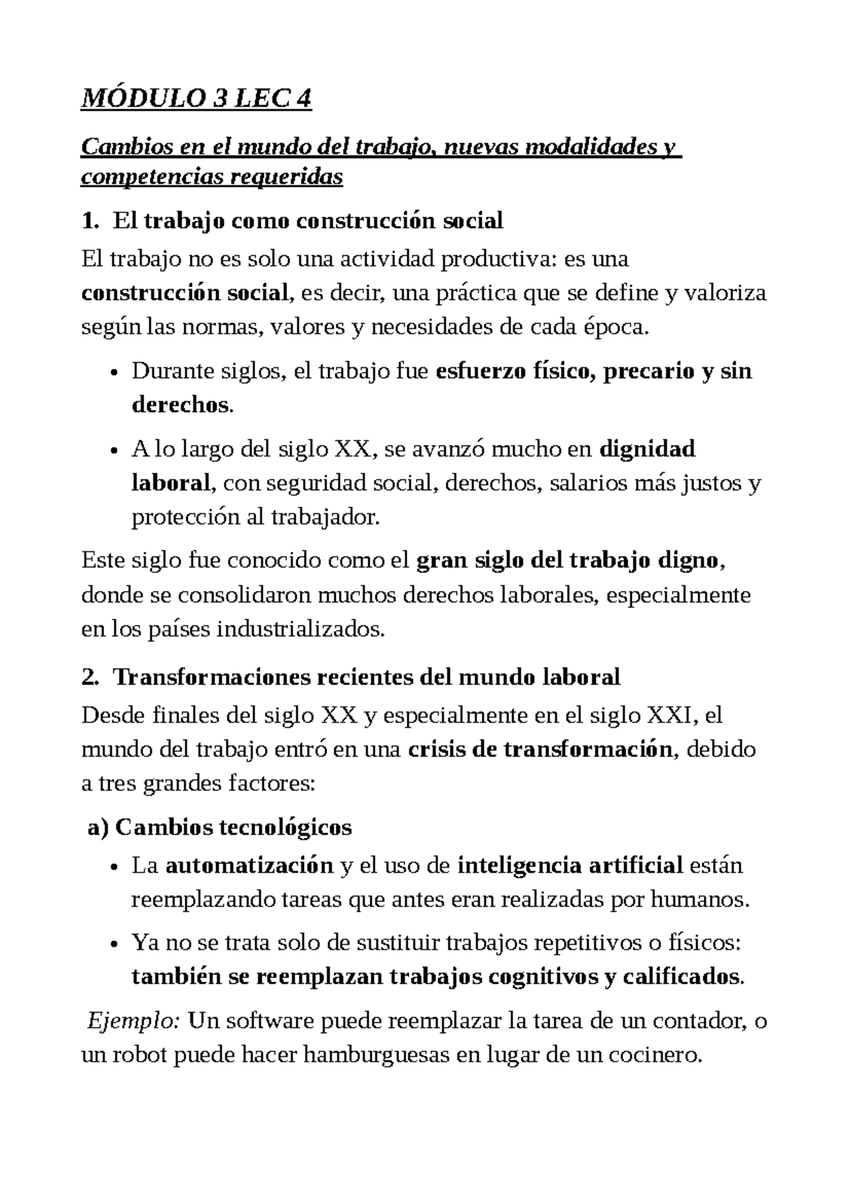 Tecnología y Trabajo: Cambios y Nuevas Competencias - Módulo 3 LEC 4 ...