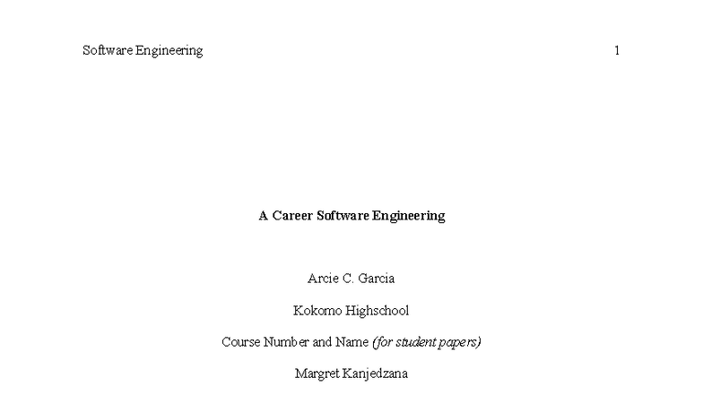 Software 1: A Career in Software Engineering - Overview and Insights - Studocu