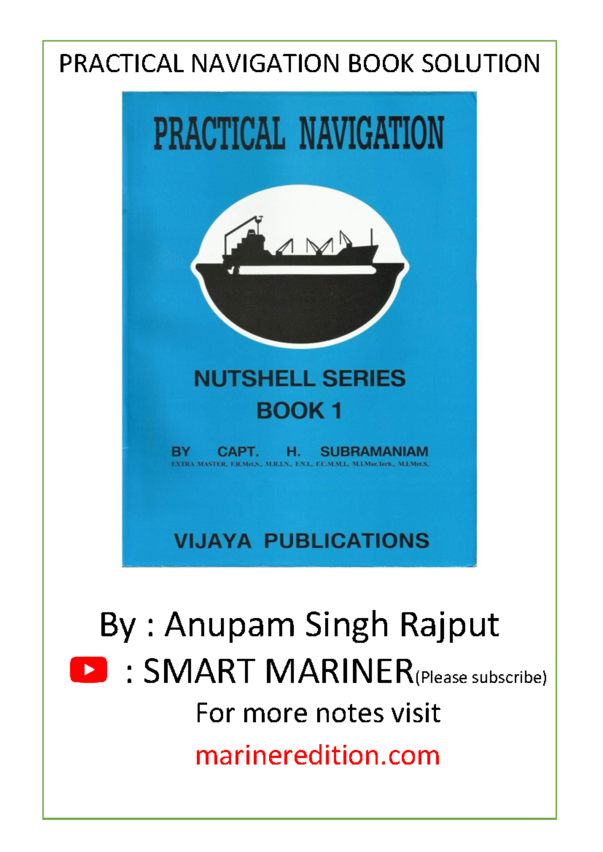 Practical Navigation Exercise Solutions - Chapter Analysis (NAV101 ...