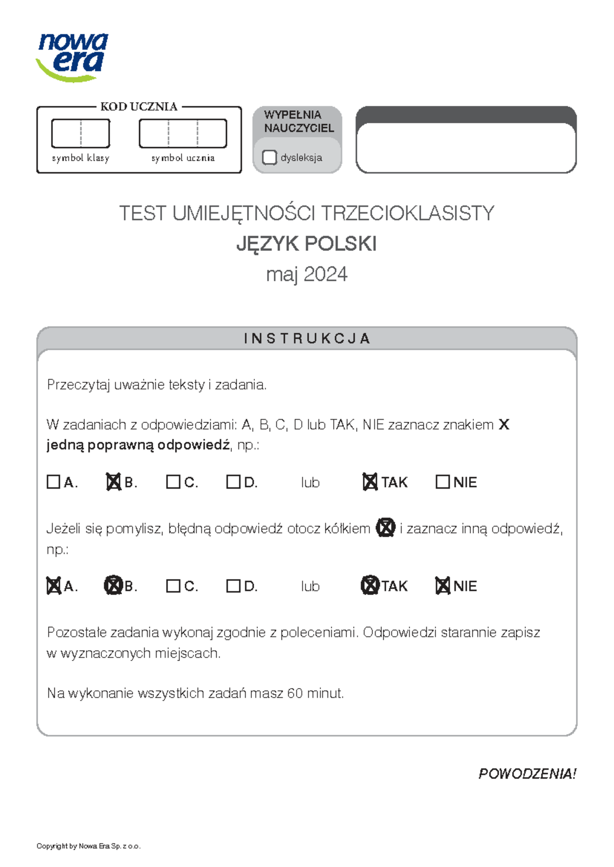 Test Umiejętności Trzecioklasisty Język Polski TUT 2024 - Studocu