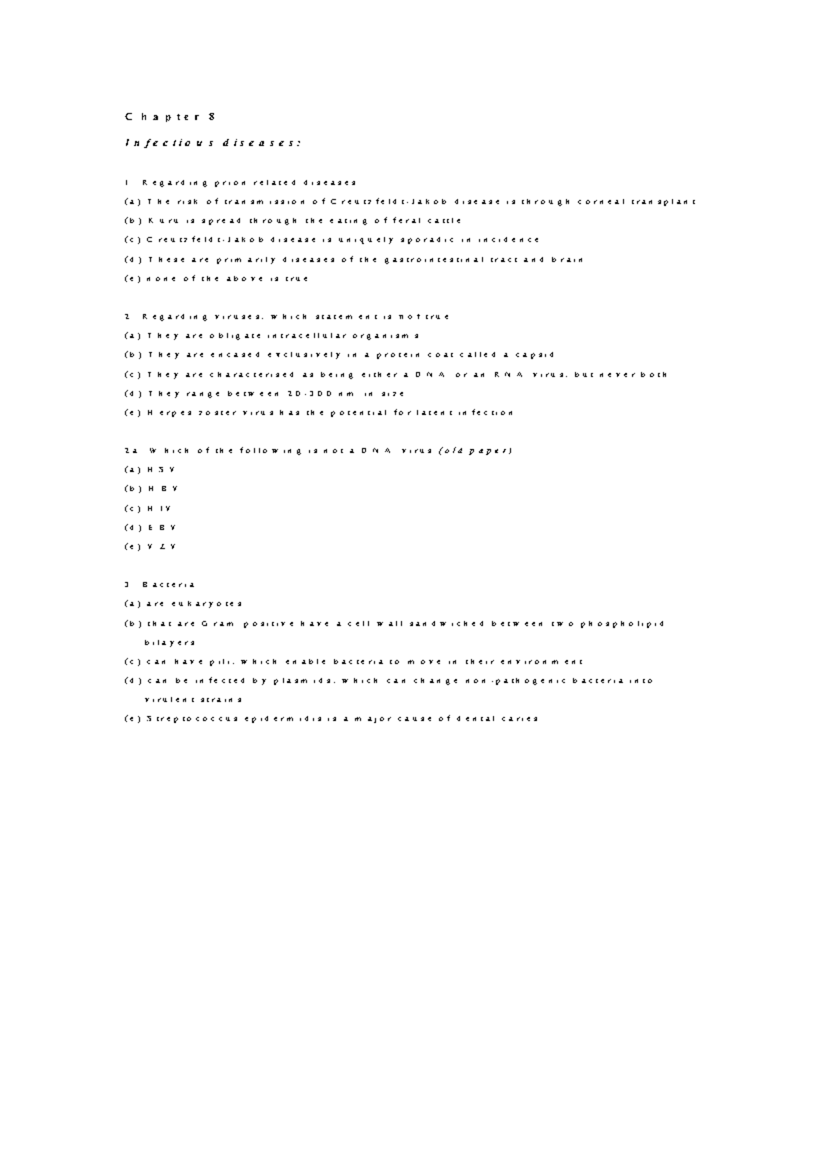 Path infectious diseases MCQs: Chapter 8 on infectious diseases - Studocu