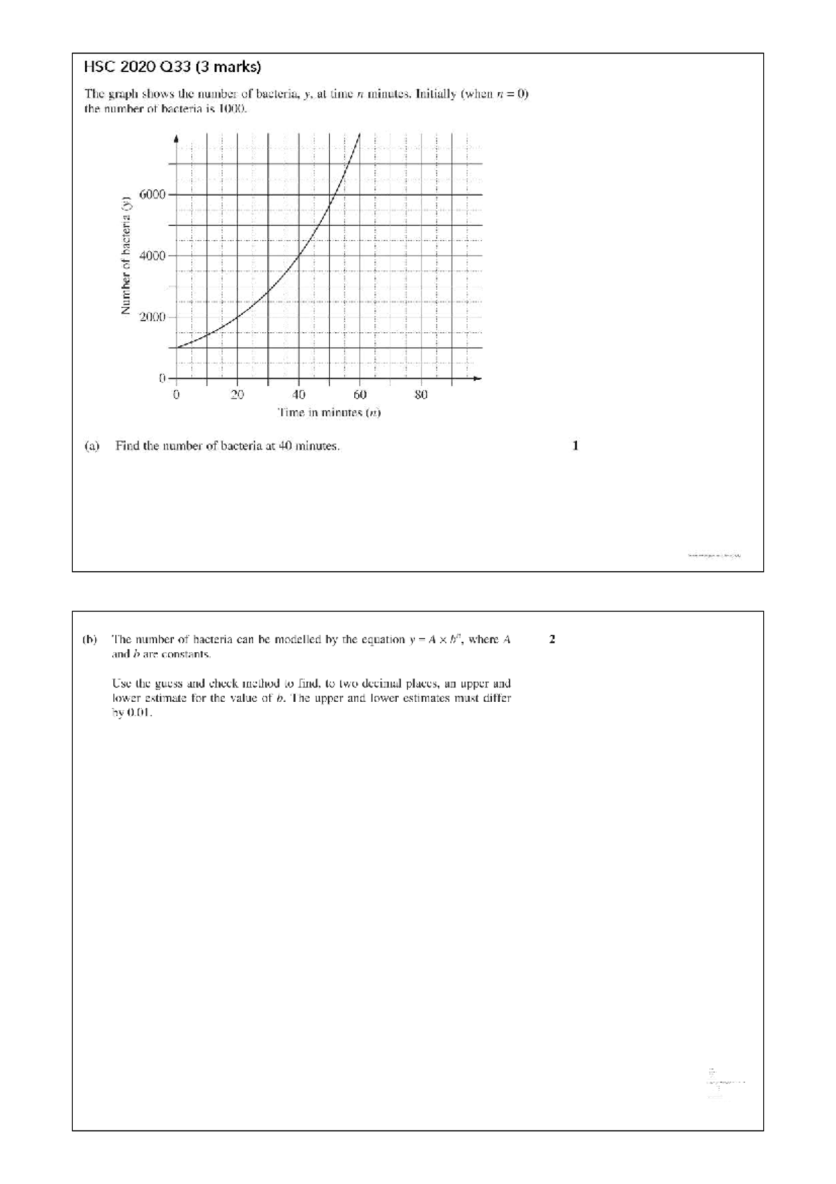 HSC Exponential Function Practice Questions - 2020 - Studocu