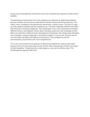 Module One Assignment - Module One Question How would hearing the ...