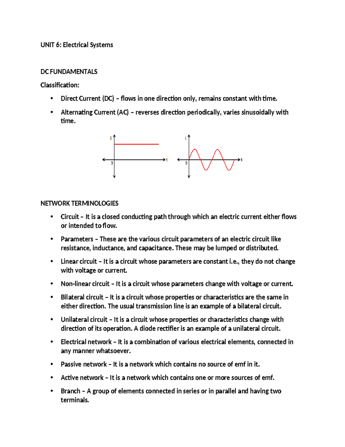 UNIT 6 DC Fundamentals - Learn more with this handouts. - UNIT 6 ...