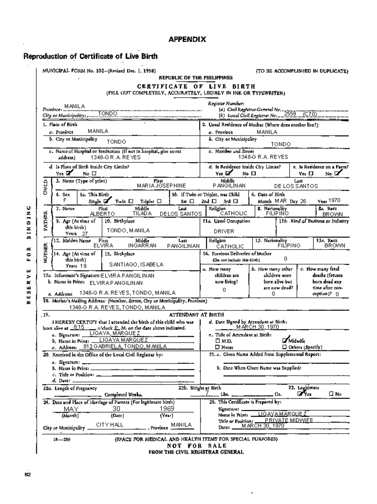 Certificate Of Live Birth Template