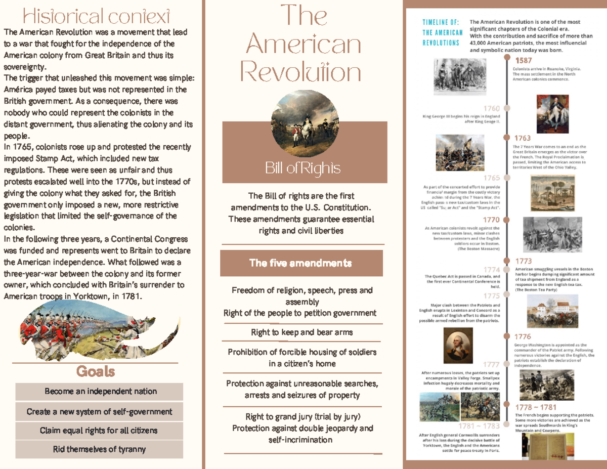 Course Code: AMH101 - The American Revolution: Goals and Outcomes - Studocu