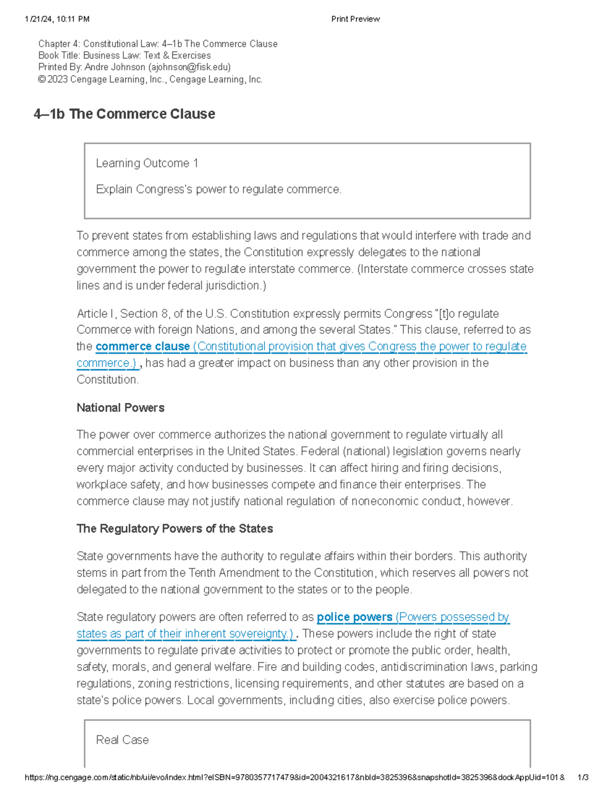 Regulatory Powers of States & Commerce Clause: Business Law Overview ...