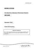 INF1505 - Unisa - Information to Business Information Systems - Studocu