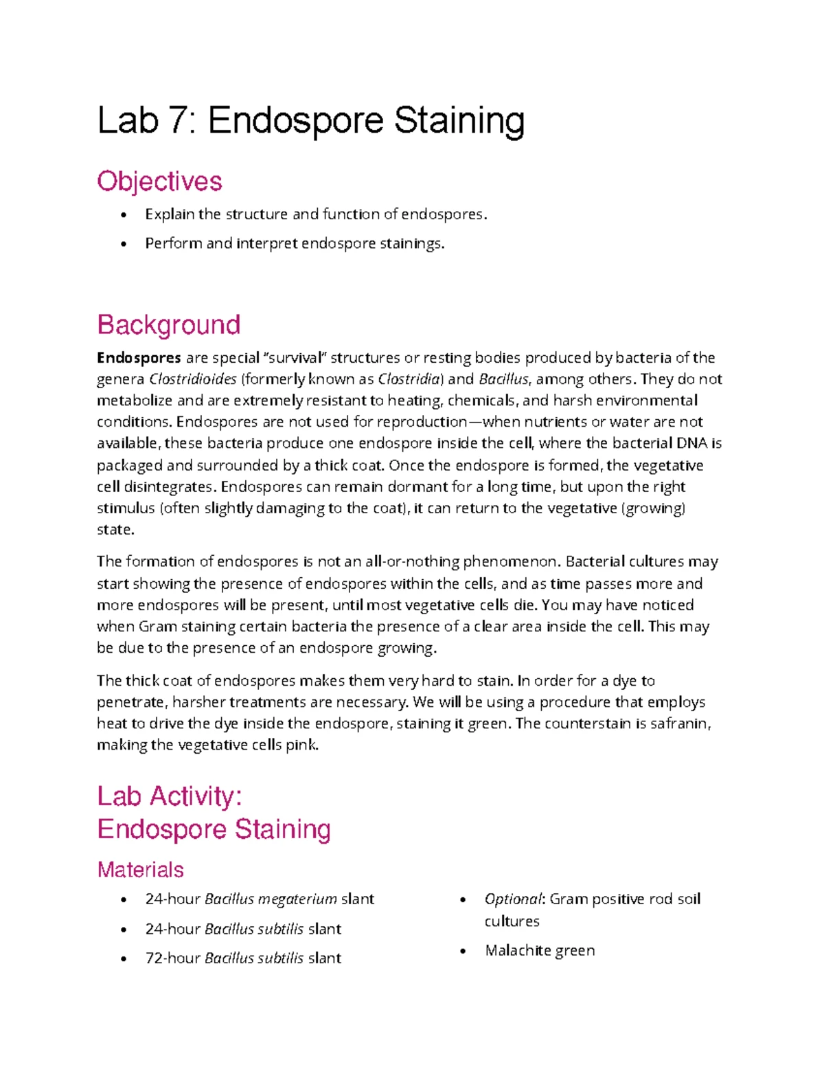 Lab 5 - Report on Smears and Simple Staining Techniques in Microbiology ...