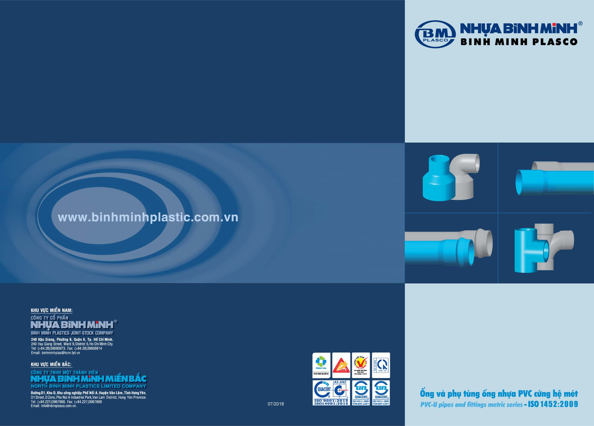 BM NHUA BiNHMiNH® PVC Fittings ISO 1452:2009 Overview - Studocu