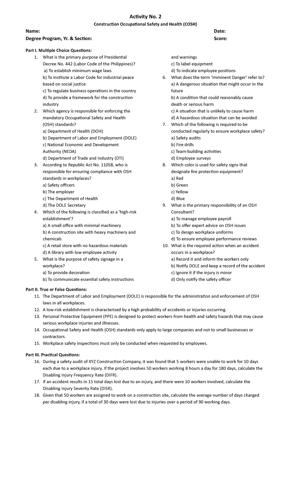 3. Lesson 2.1- Activity NO. 2 - Activity No. 2 Construction ...