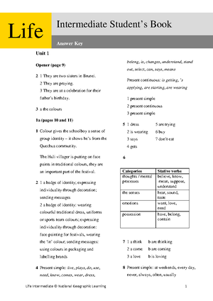 Upper Intermediate SB Answer Key - Upper Intermediate – Student’s Book ...