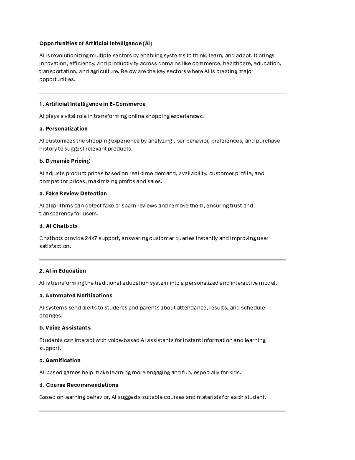Unit 5 - Lecture Notes on AI Opportunities and Ethical Challenges - Studocu
