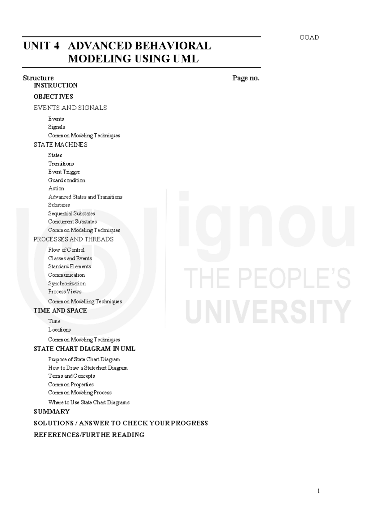 OOAD UNIT 4: Advanced Behavioral Modeling with UML Techniques - Studocu