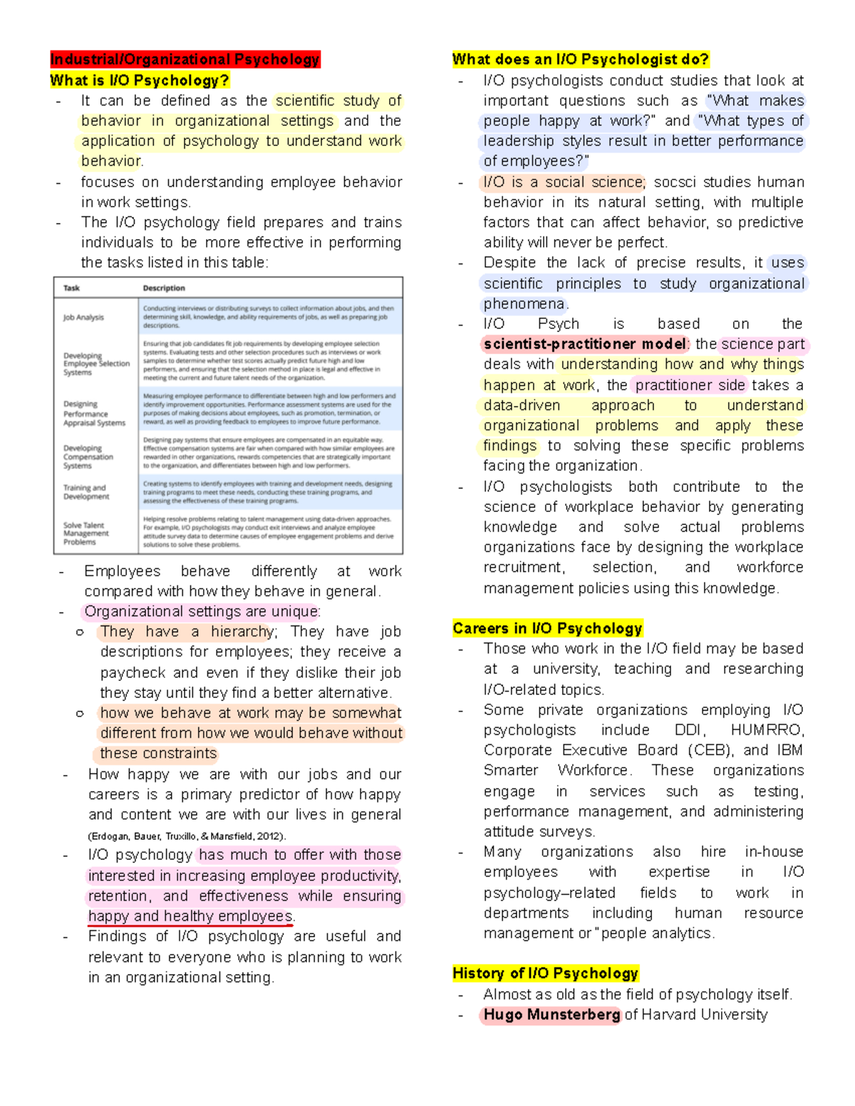 Chapter 1 Io Psychology Industrial Organizational Psychology What