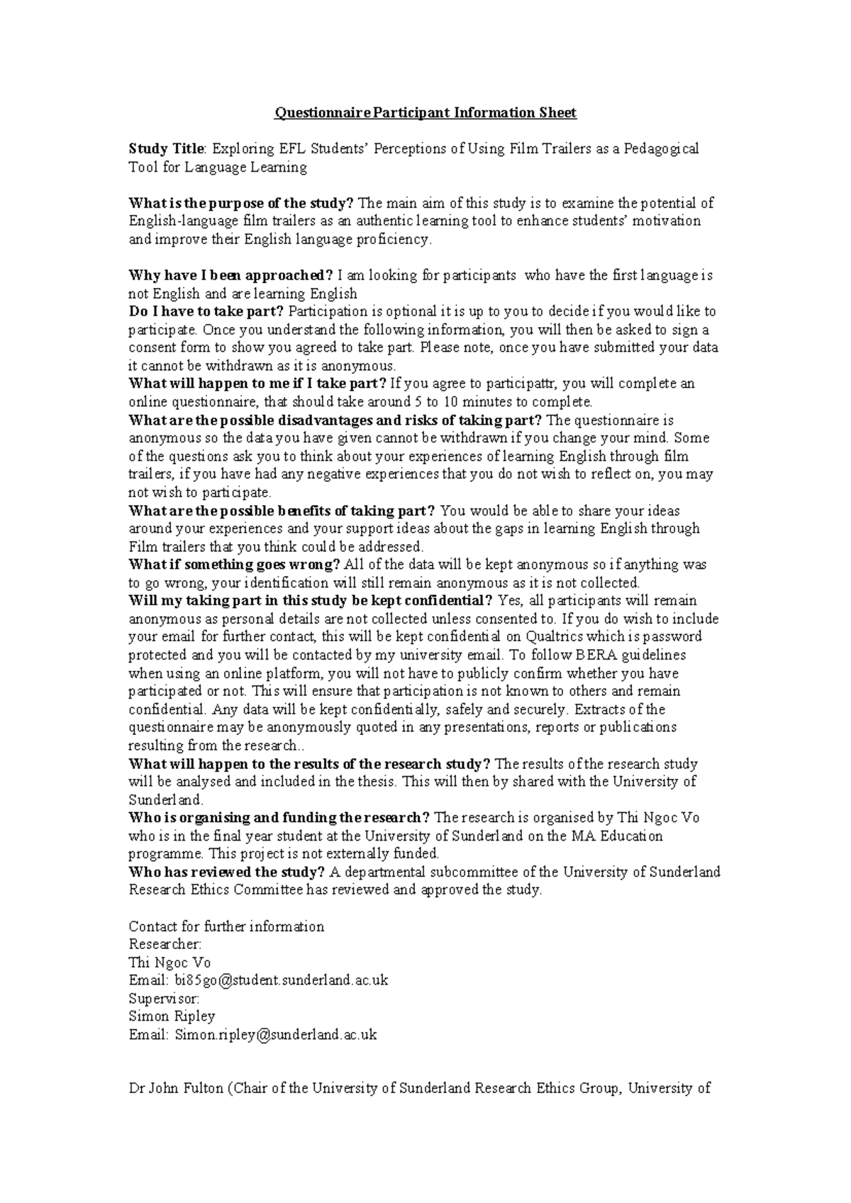 EFL Study: Film Trailers as a Language Learning Tool - Studocu