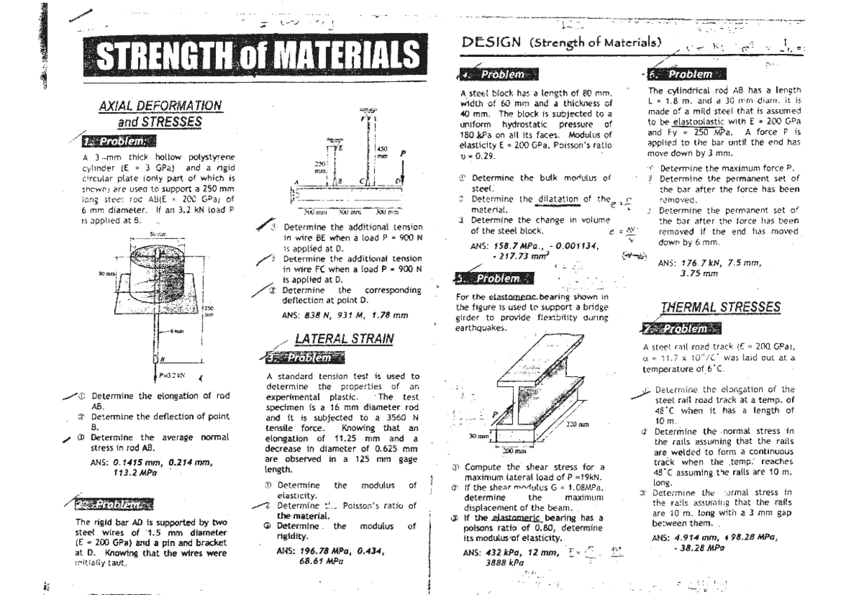 Sample/practice exam 2010 - Strength of Matls - Studocu