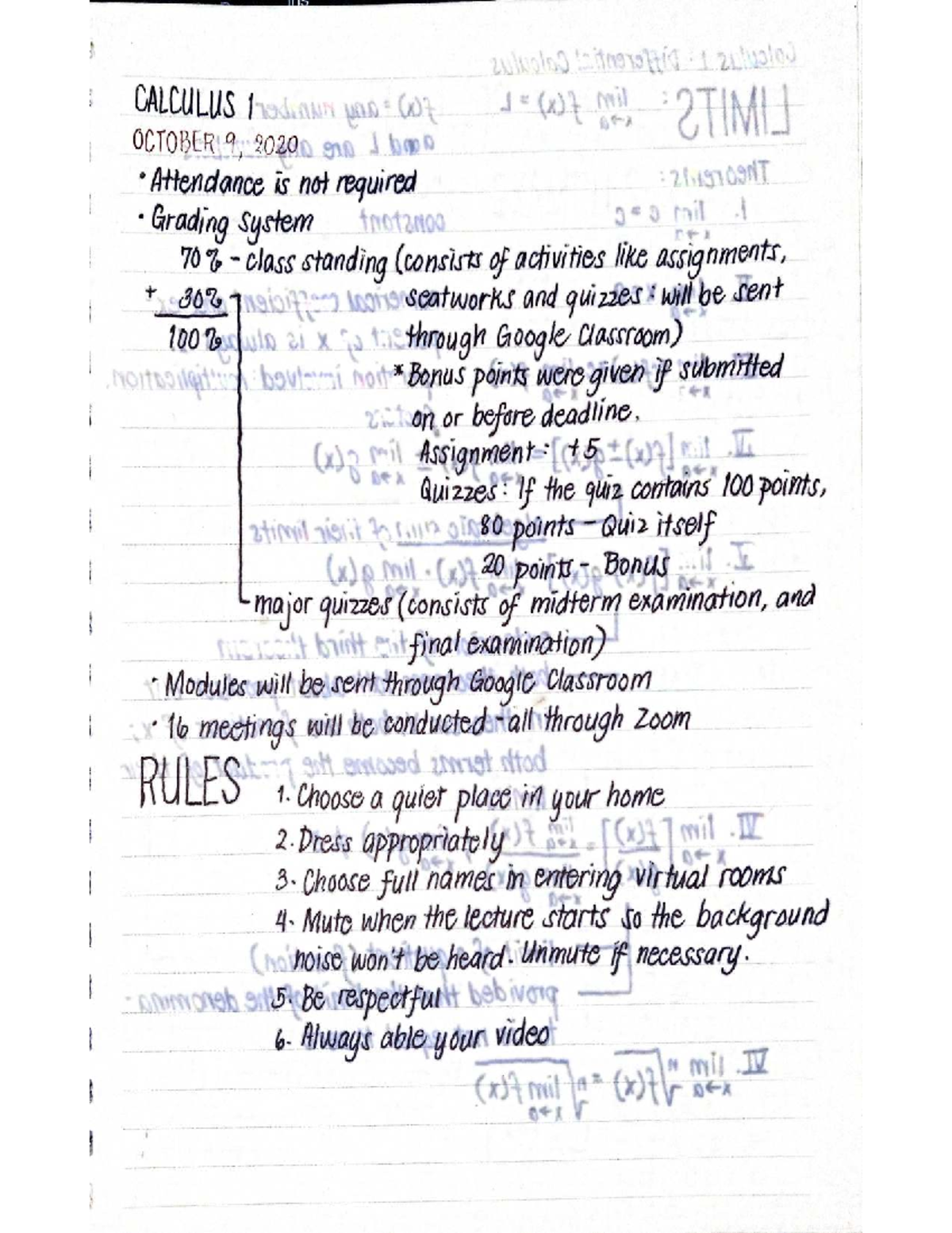 Calculus 1: Lecture Notes on Limits and Differentiation - Studocu
