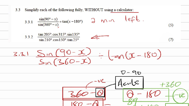 Trigonometric Simplifications and Reductions for 251108 & 224919 - Studocu